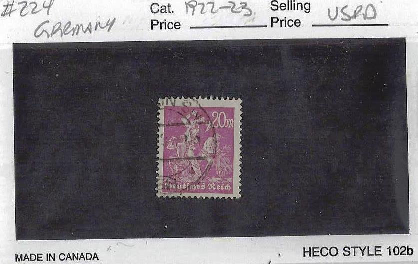 Germany #224, Used on 102 Card - 1922 - Ger468Dts17 | Europe - Germany ...