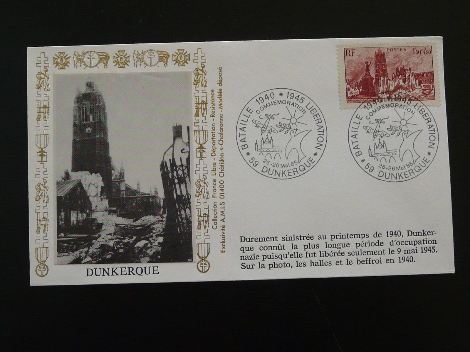 world war II ww2 WWII Liberation of Dunkerque commemorative cover ...