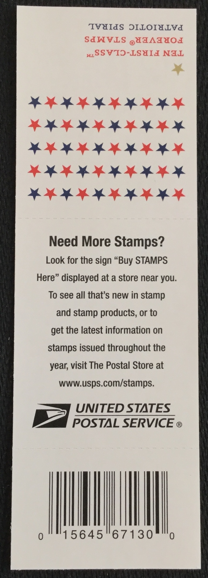 US #5131a MNH Booklet Pane of 10 Patriotic Spirals | United States ...