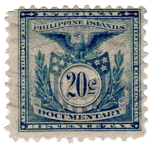 (I.B) Philippines Revenue : Documentary 20c | Asia - Philippines, Stamp ...
