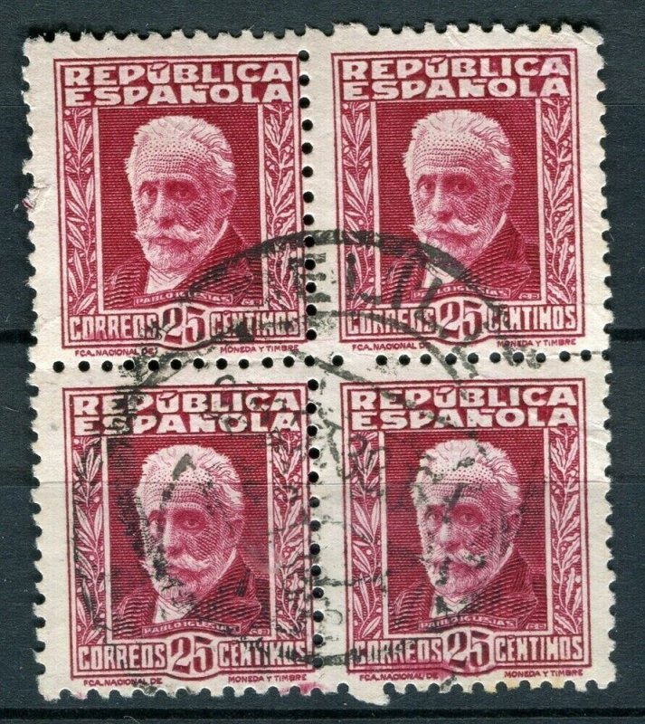 SPAIN; 1931 early definitive issue fine used 25c. Block | Europe ...