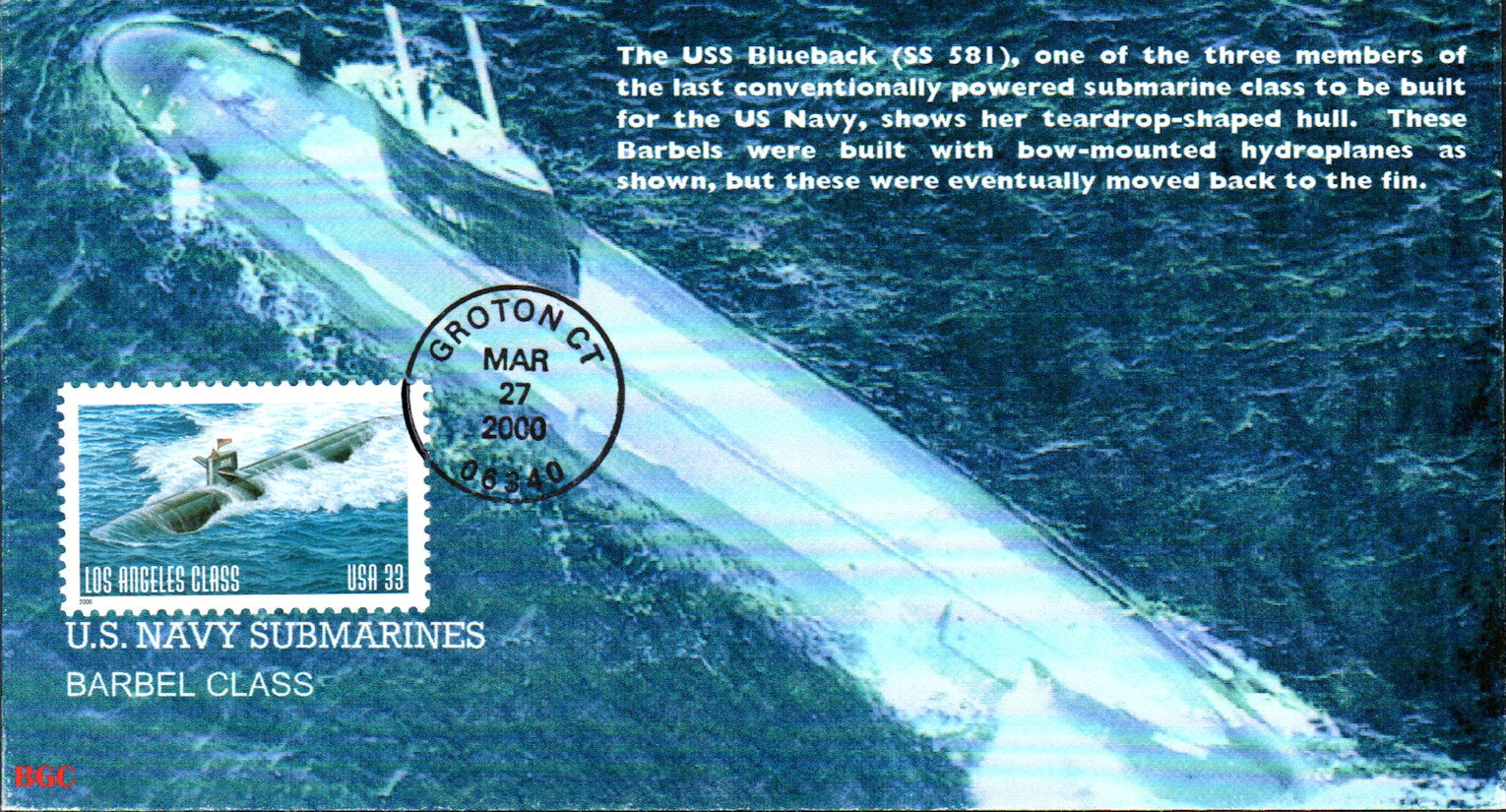 #3372 Los Angeles Class Submarine BGC FDC - USS Blueback SS581 | United ...