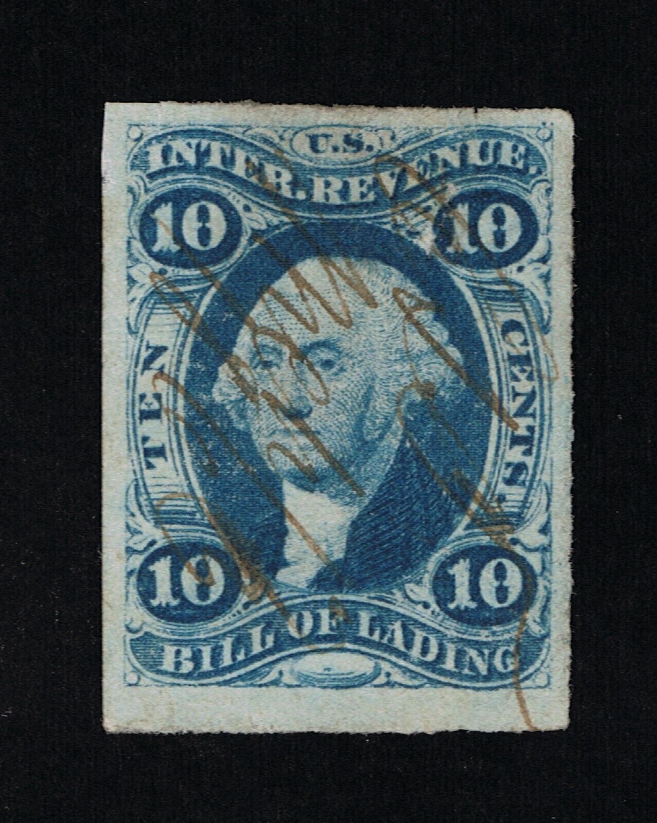 Genuine Scott #R32A F-Vf 1862-71 Blue 1st Issue Revenue Bill of Lading ...