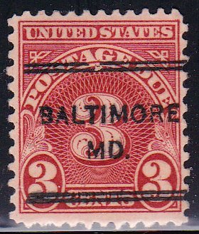 Precancel - DLE - Baltimore, MD PSS 243 - Compound Perf Postage Due ...