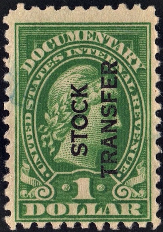 RD30 $1.00 Stock Transfer Stamp (1928) Used | United States, Revenues ...