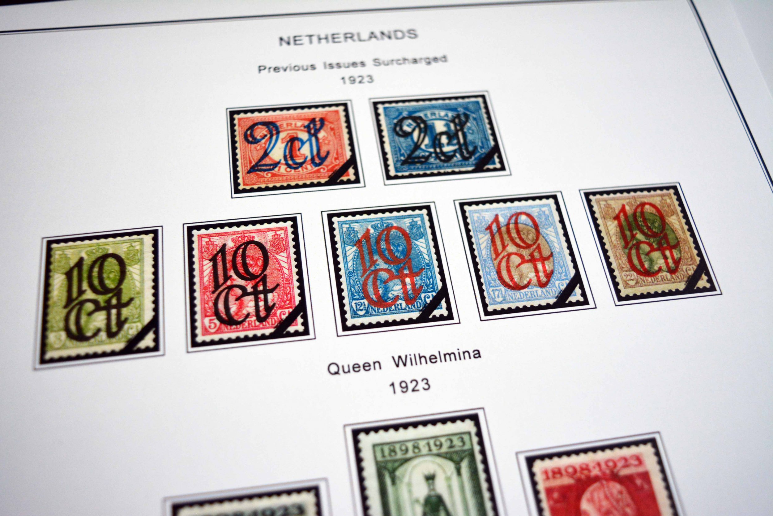 Color Printed Netherlands [Class.] 1852-1947 Stamp Album Pages (38 Ill ...