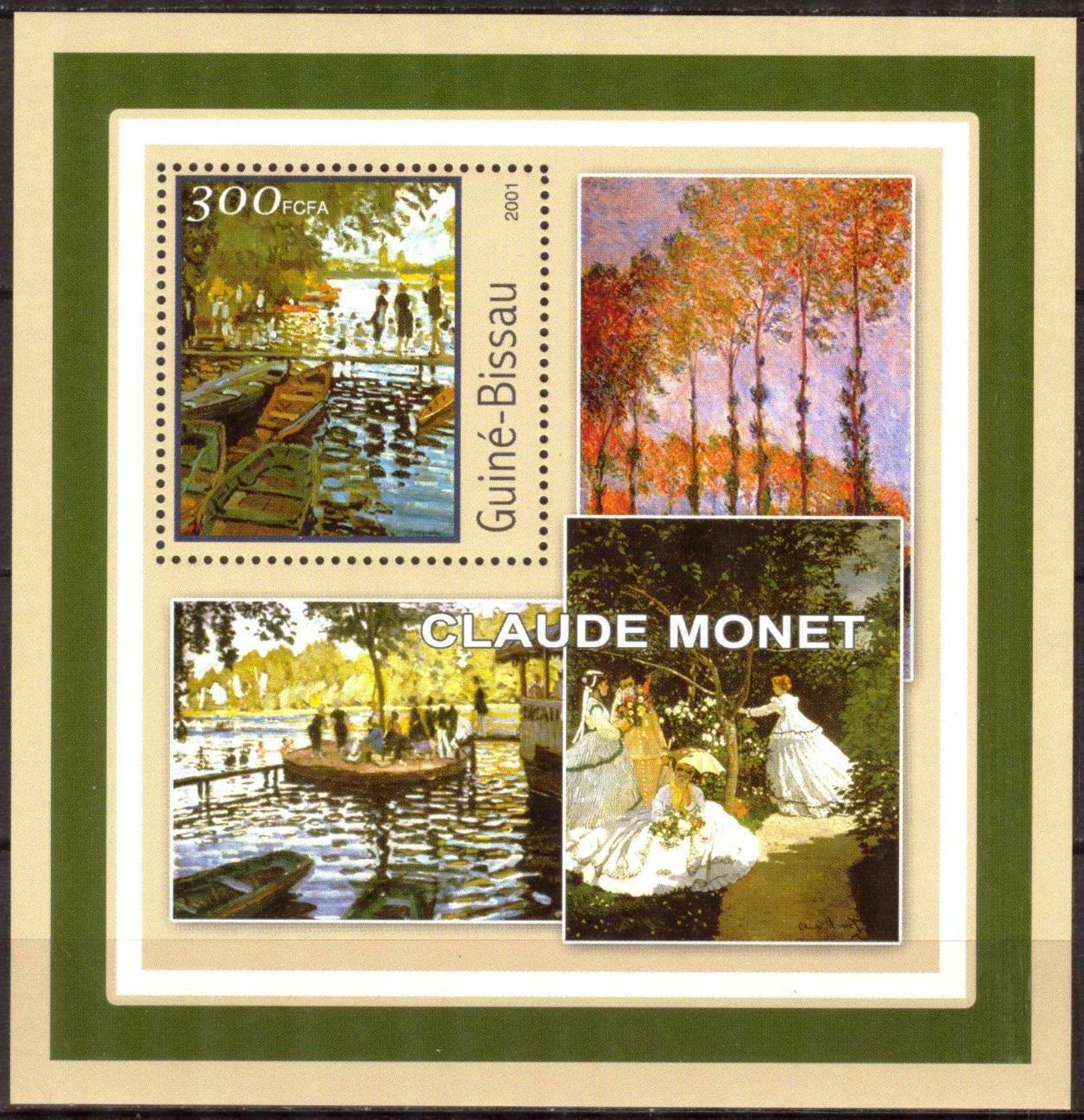 Guinea Bissau 2001 Art Paintings Claude Monet I S/S MNH | Africa ...