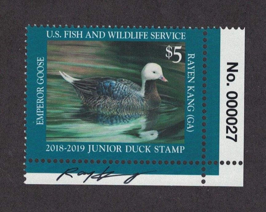 JDS26 - Junior Federal Duck Stamp. Plate Single. A/S .MNH. OG. #02 ...