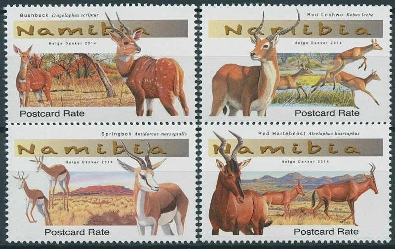 Namibia 2014 MNH Wild Animals Stamps Medium-Sized Antelopes Bushbuck 4v ...