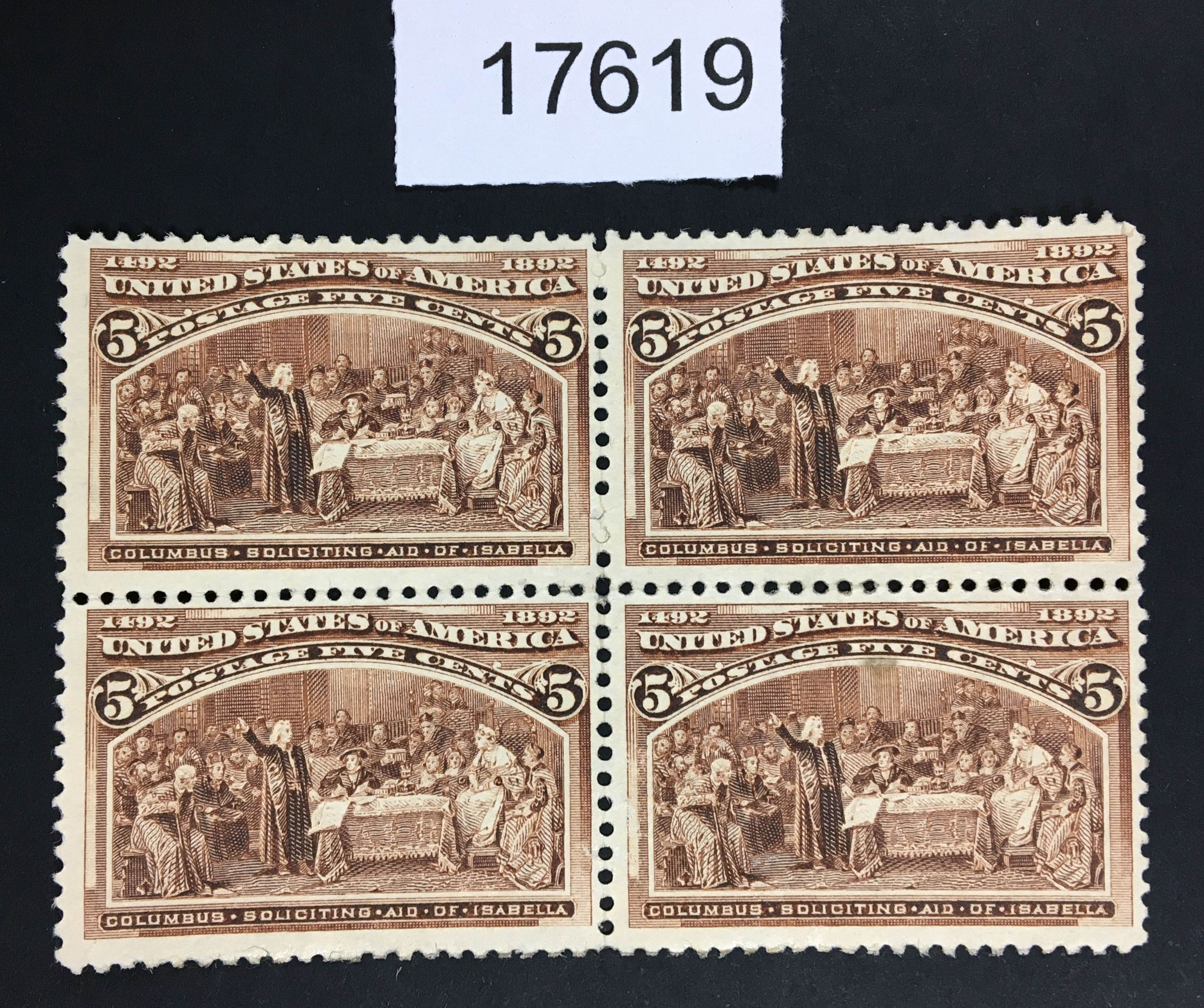US Stamps # 234 Mint OG H Block $250 LOT #17619 | United States ...