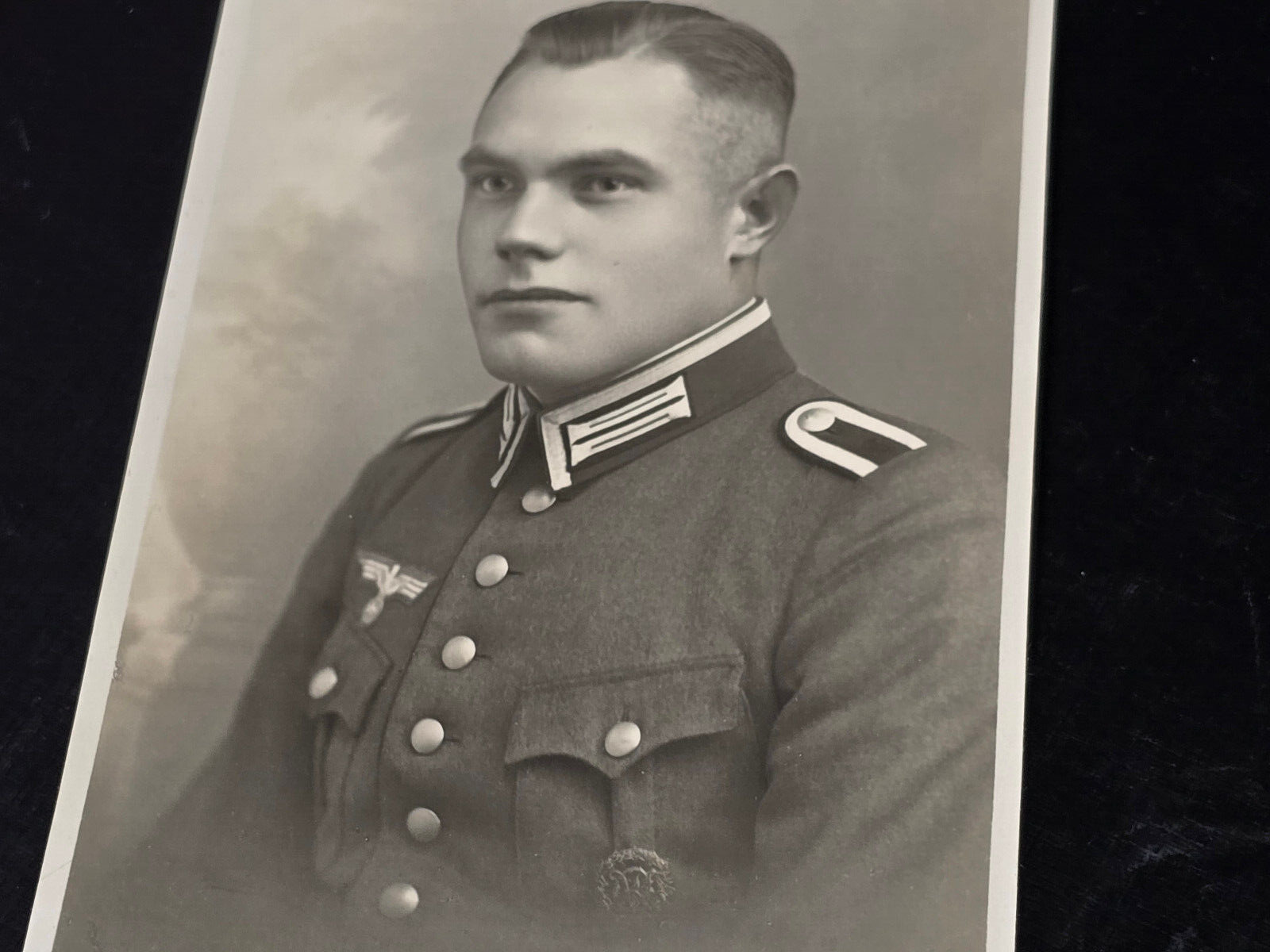 WEHRMACHT ARMY OFFICERS PORTRAIT POSTCARD RPPC WW2 WWII German Military ...