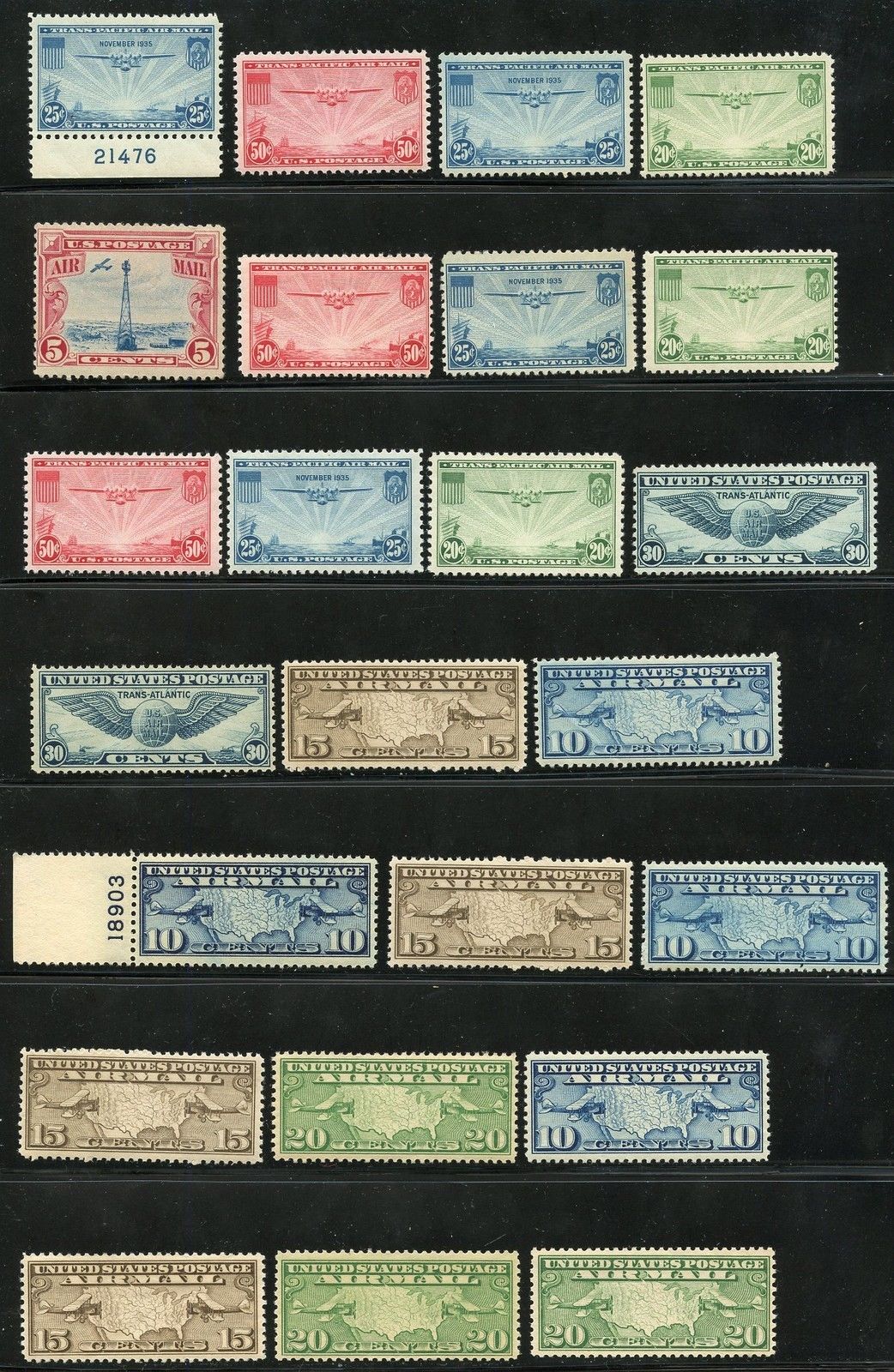 UNITED STATES LOT III OF MINT NEVER HINGED STAMPS AS SHOWN / HipStamp