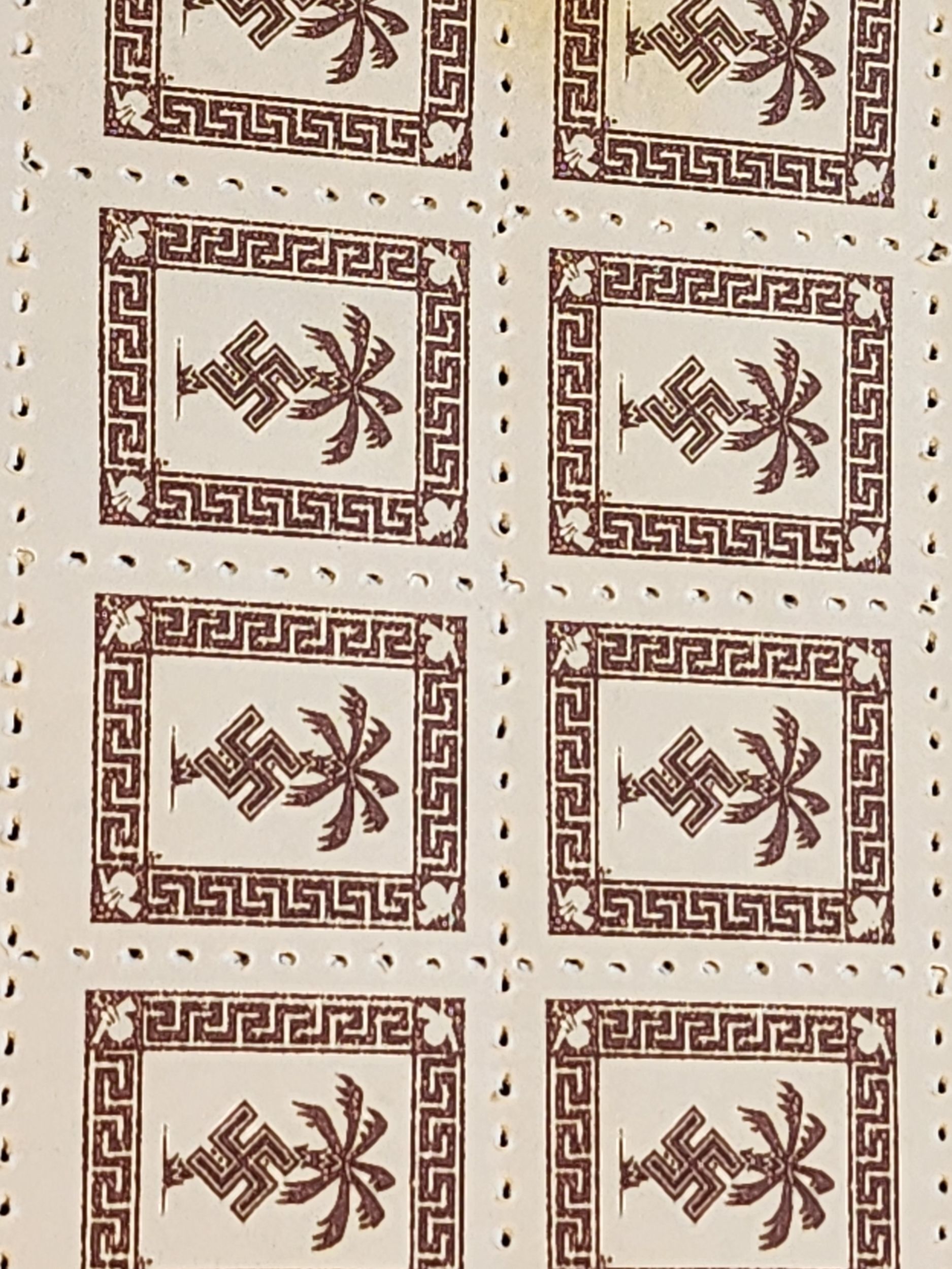 Nazi Germany Third Reich Afrika Korps Palm Tree Feldpost stamp sheet ...