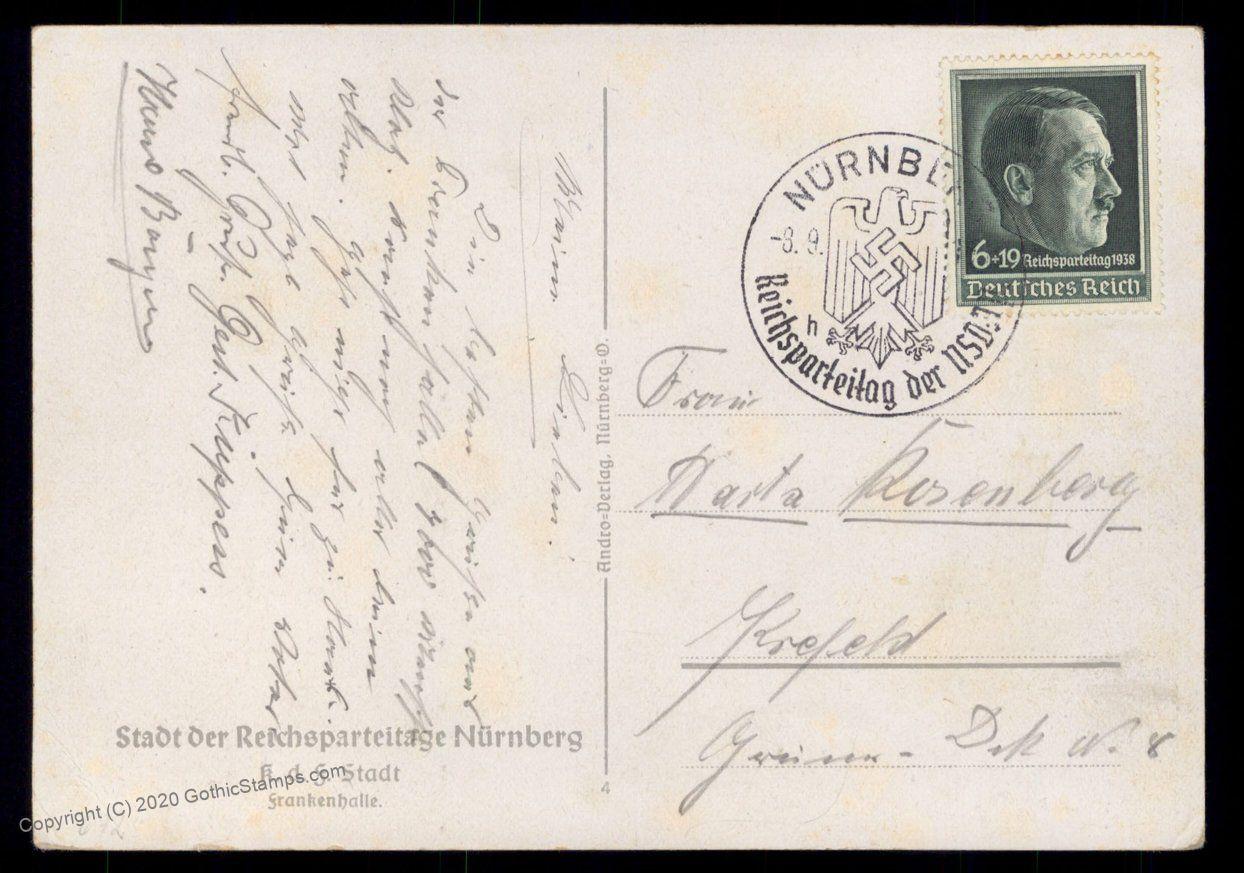 3rd Reich Germany Nuernberg KdF Hall Reichsparteitag Propaganda Card ...