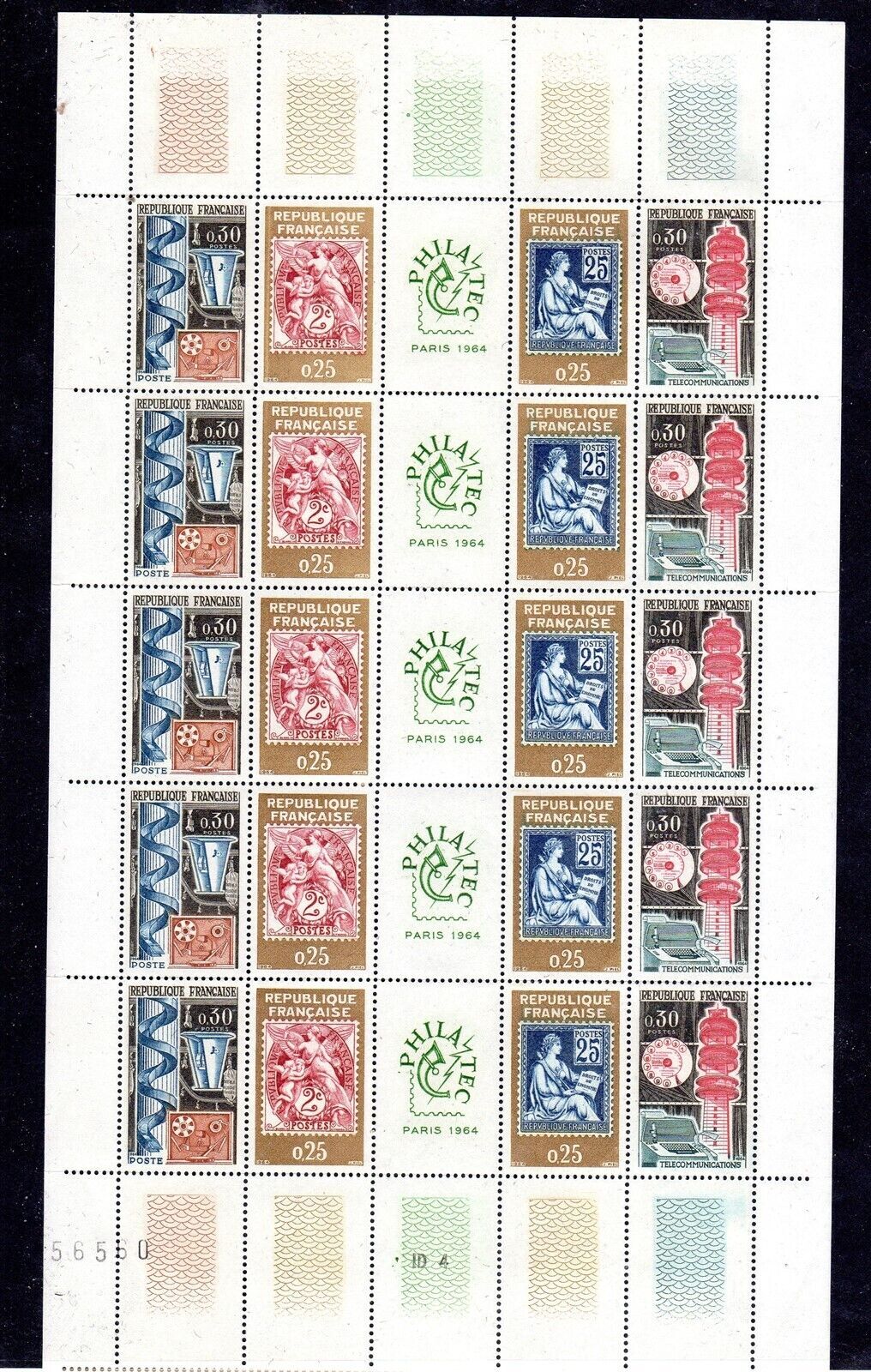 France #1088A 1964 Postal History Mint VF NH O.G Sheet 20 Bb | Europe ...