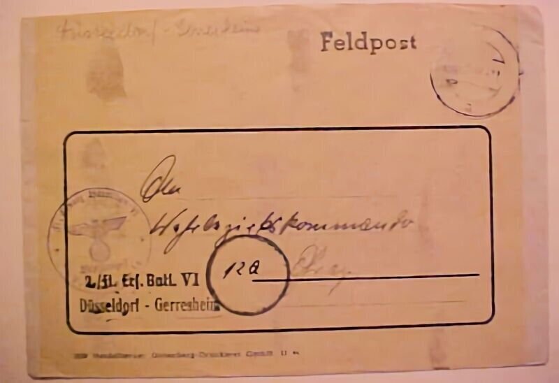 Germany Feldpost Dusseldorf Gerresheim MY 1944 Reused From Gleiwitz ...