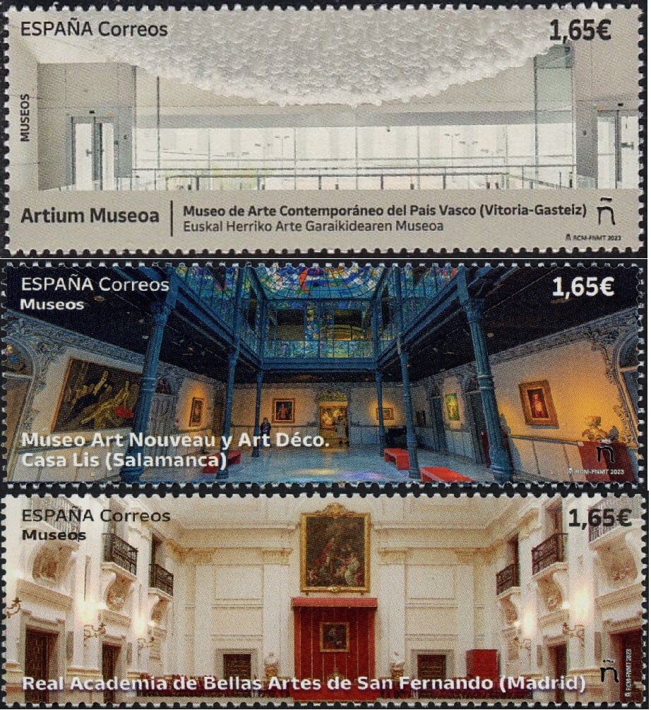 Spain 2023 MNH Stamps Museums Modern Contemporary Art Nouveau Art Deco ...