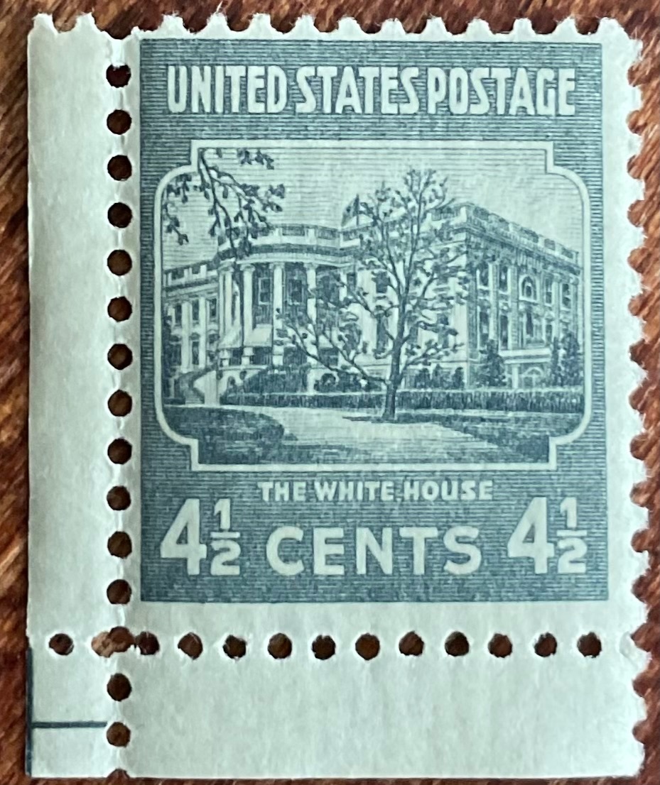 US #809 MNH Single w/Selvage White House SCV $.40 L28 | United States ...