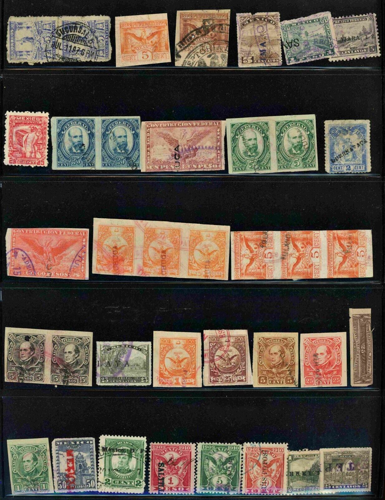 MEXICO REVENUE Collection ( 100 + Stamps ) | Central & South America ...