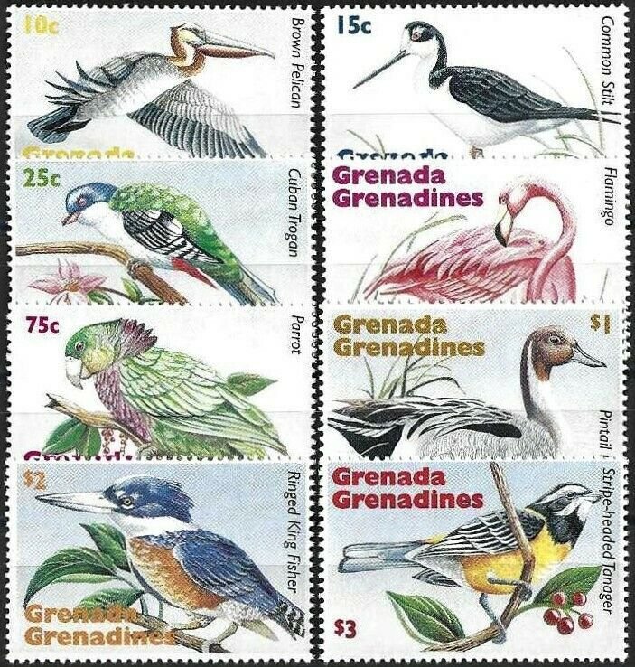 1995 "Grenada/Grenadines" Birds, Uccelli, Oiseaux, complete set VFMNH ...