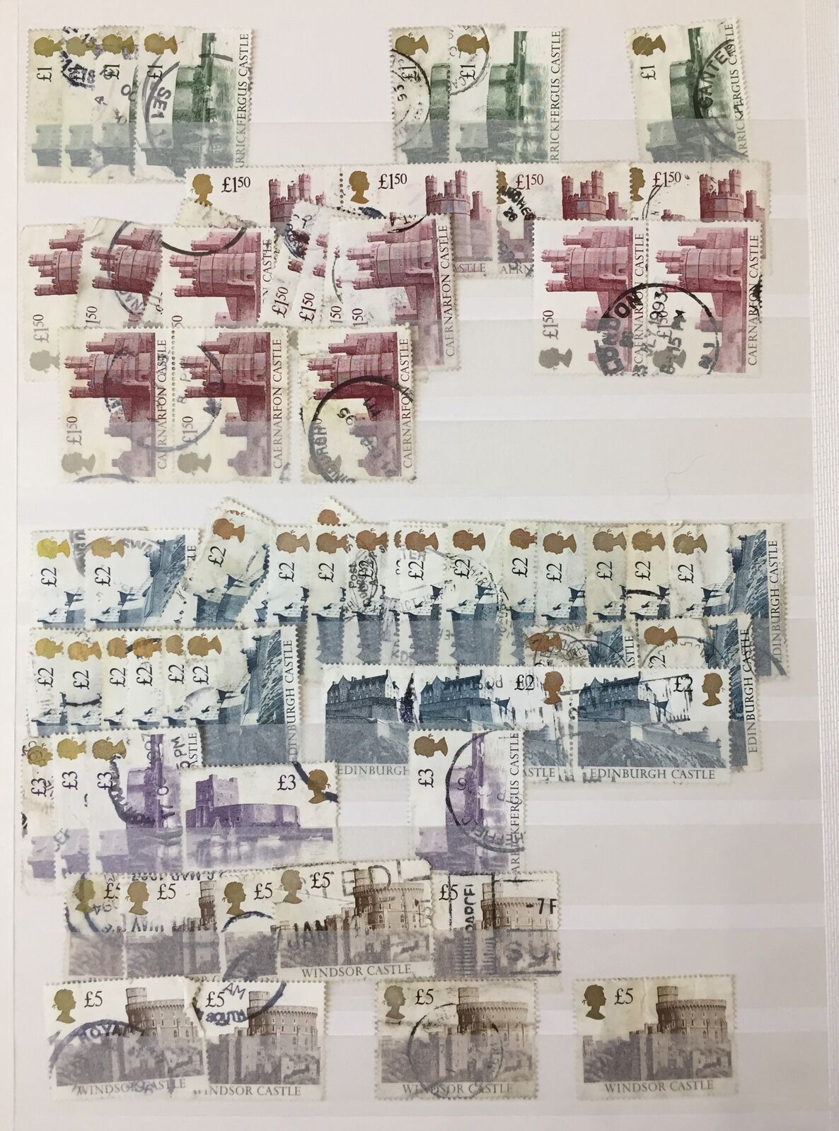 Great Britain QE Castles Definitives Used To 5 Pounds (Apx 170+) CP515 ...