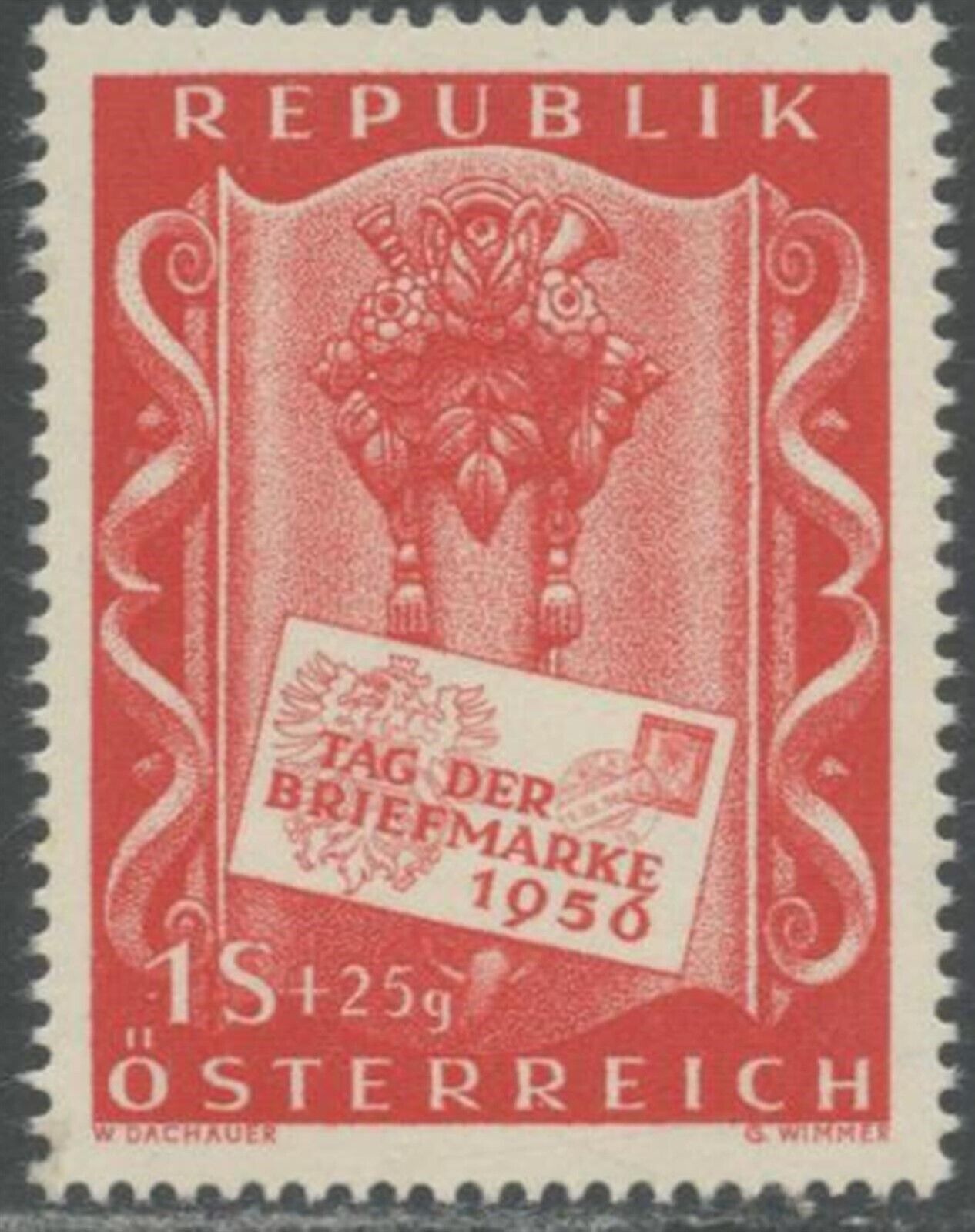 AUSTRIA Sc#B297 1956 Stamp Day Complete OG Mint NH | Europe - Austria ...