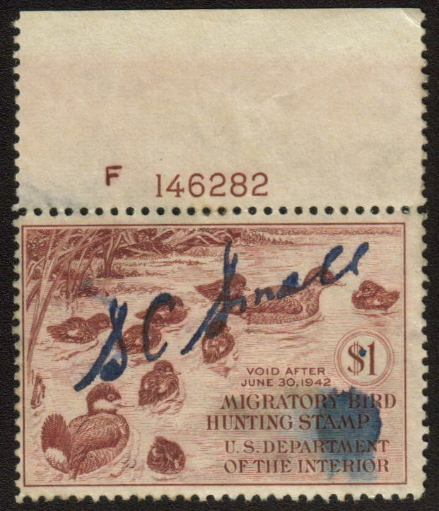 MALACK RW8 Fine+, thin in margin only, plate number single n8427 / HipStamp