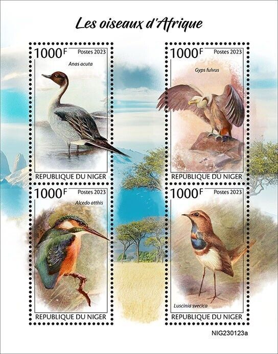 2024 03 - NIGER - BIRDS OF AFRICA 4V complet set MNH ** | Africa ...