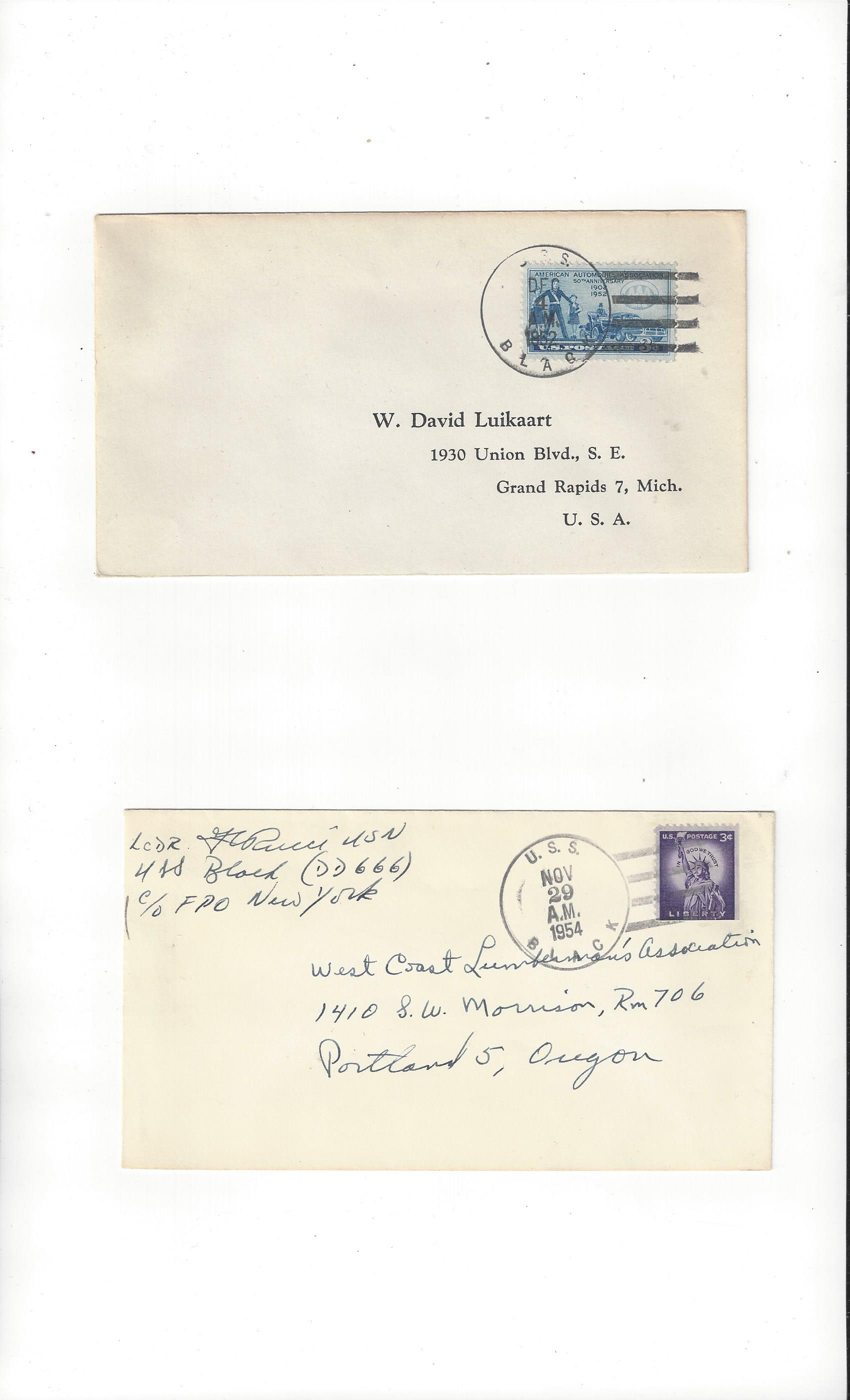 US Navy USS Black DD 666 Two Covers | United States, Stamp / HipStamp