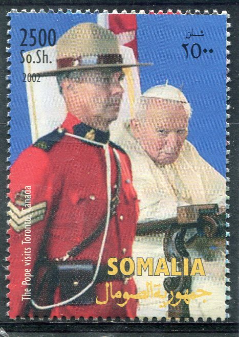 Somalia 2002 POPE JOHN PAUL II in Toronto 1 value Perforated Mint (NH ...