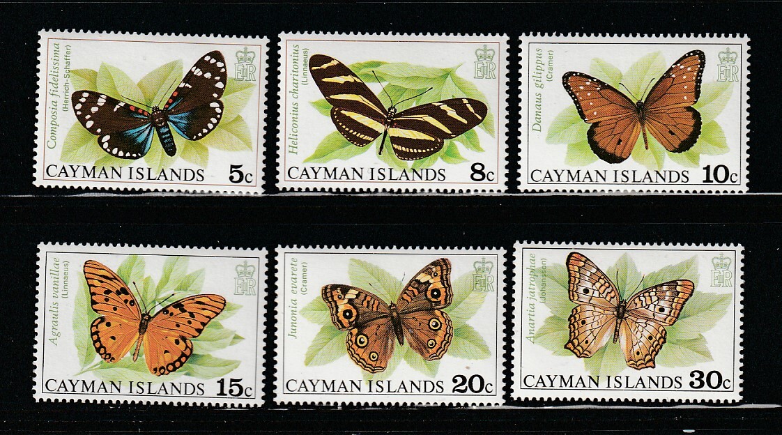 Cayman Islands 386-391 Set MNH Insects, Butterflies | Caribbean ...