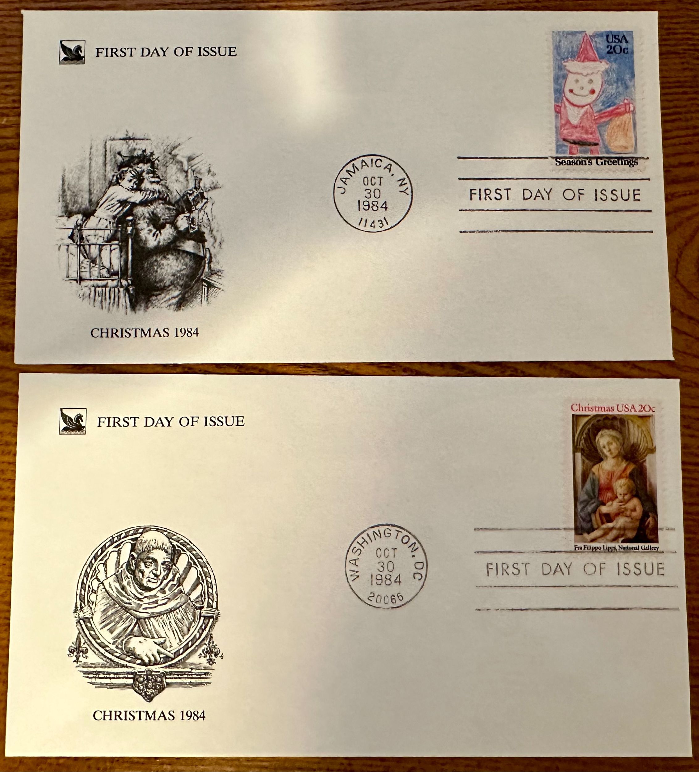 1984 FDC,'s #2107-2108, 20c Christmas 1984, Reader's Digest | United ...