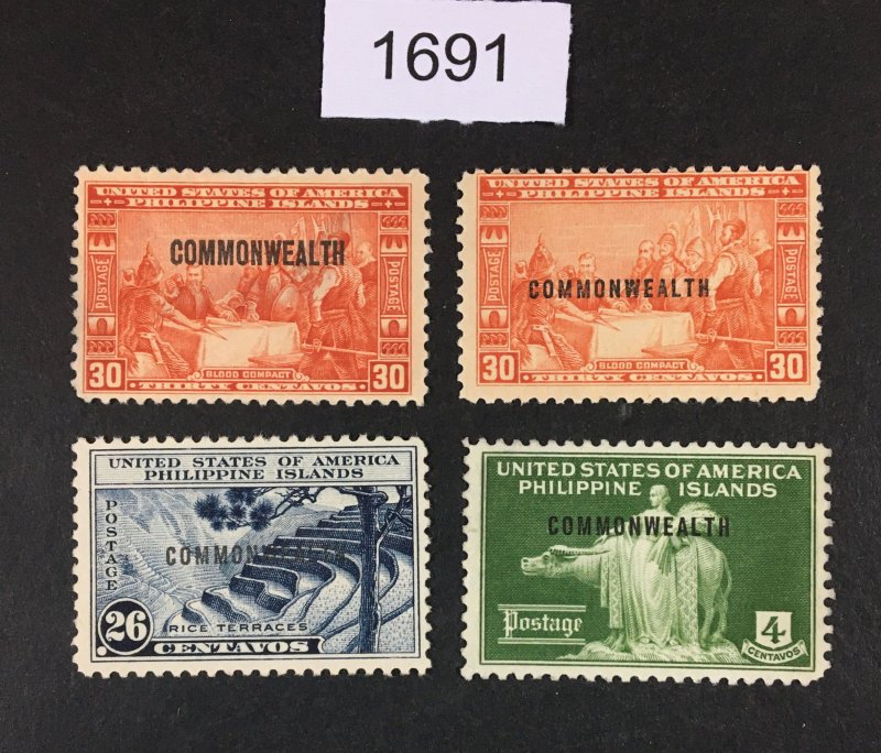US Stamps Philippines Common Wealth Mint OG H LOT #F 1691 | United ...