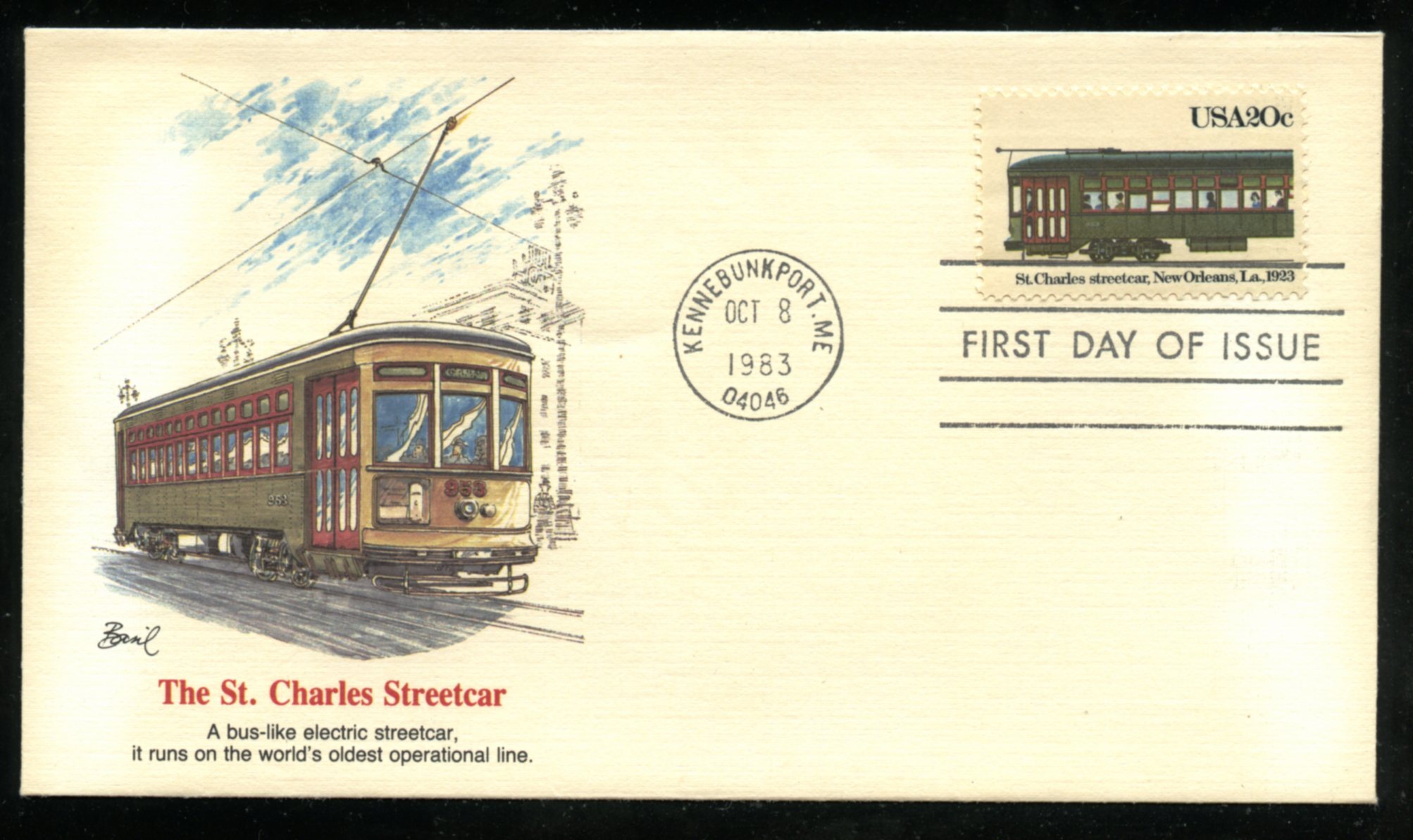 US 2062 Streetcars - St Charles UA Fleetwood cachet FDC | United States ...