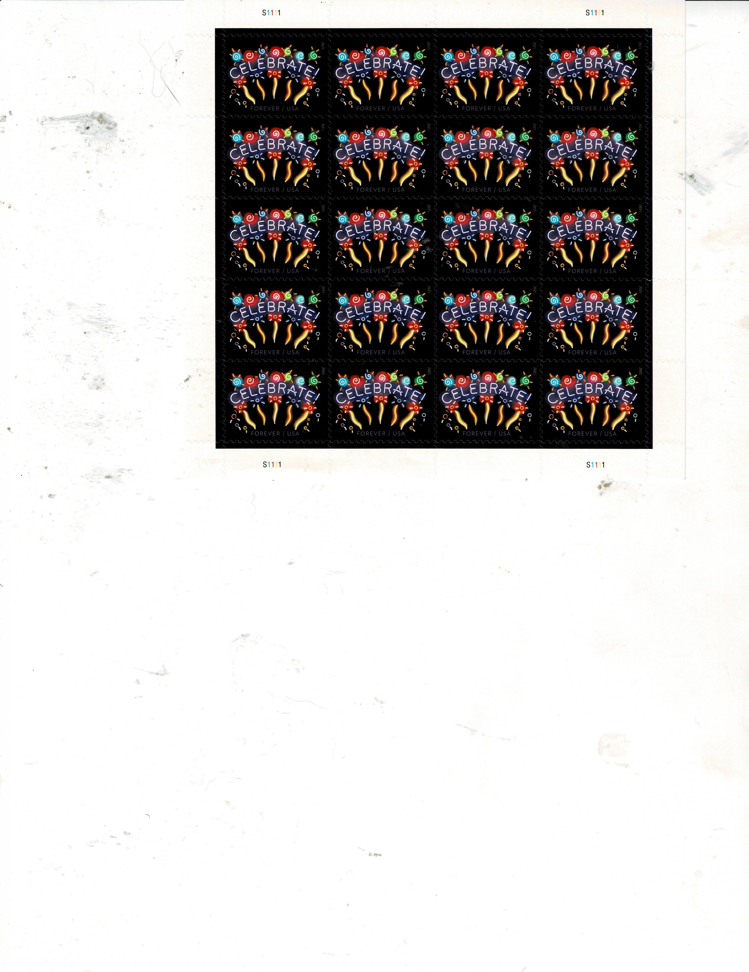Neon Celebrate Fireworks Forever US Postage Sheet #5019 VF MNH | United ...