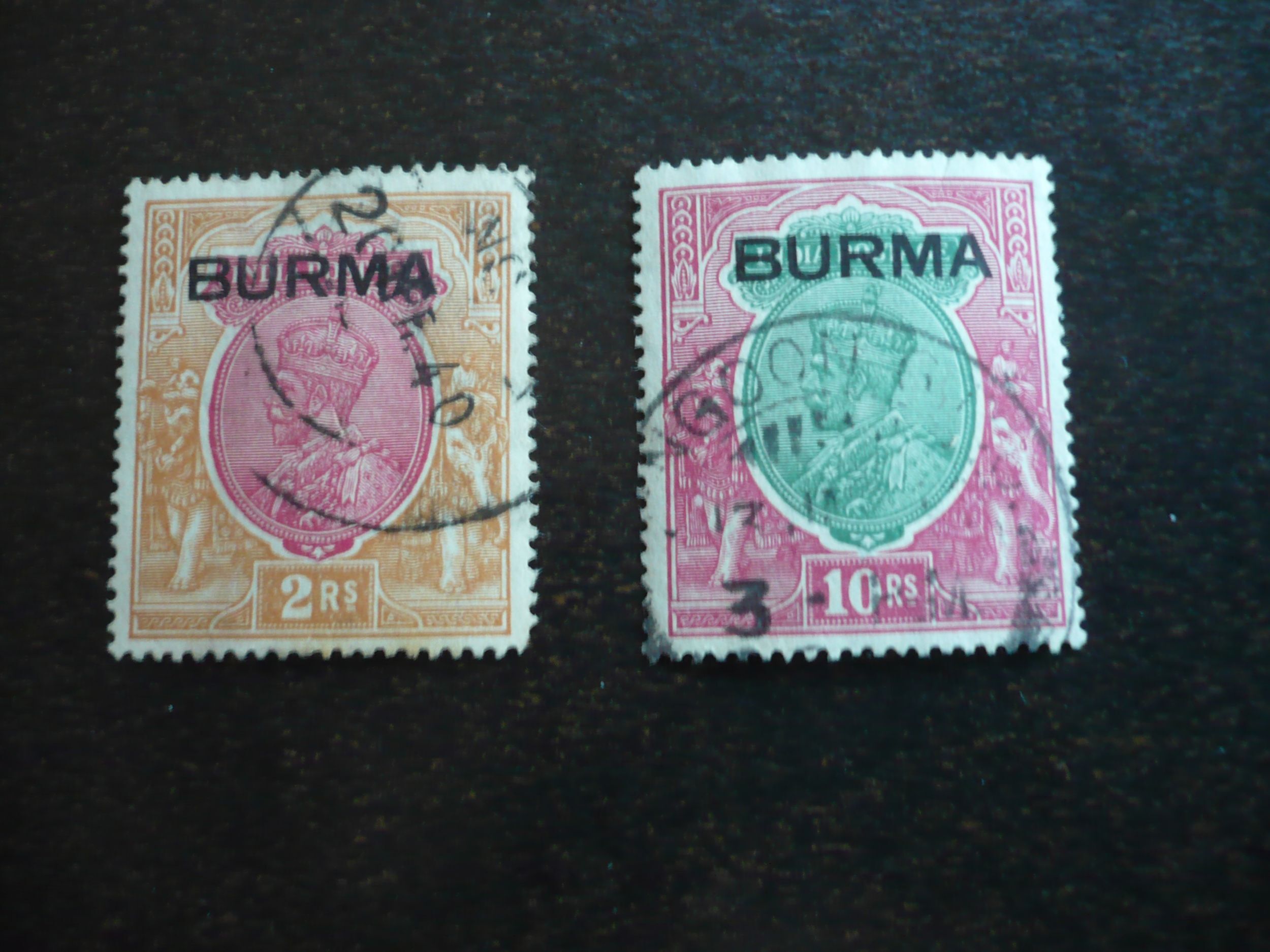 Stamps - Burma - Scott# 14, 16 - Used Part Set of 2 Stamps | Asia ...