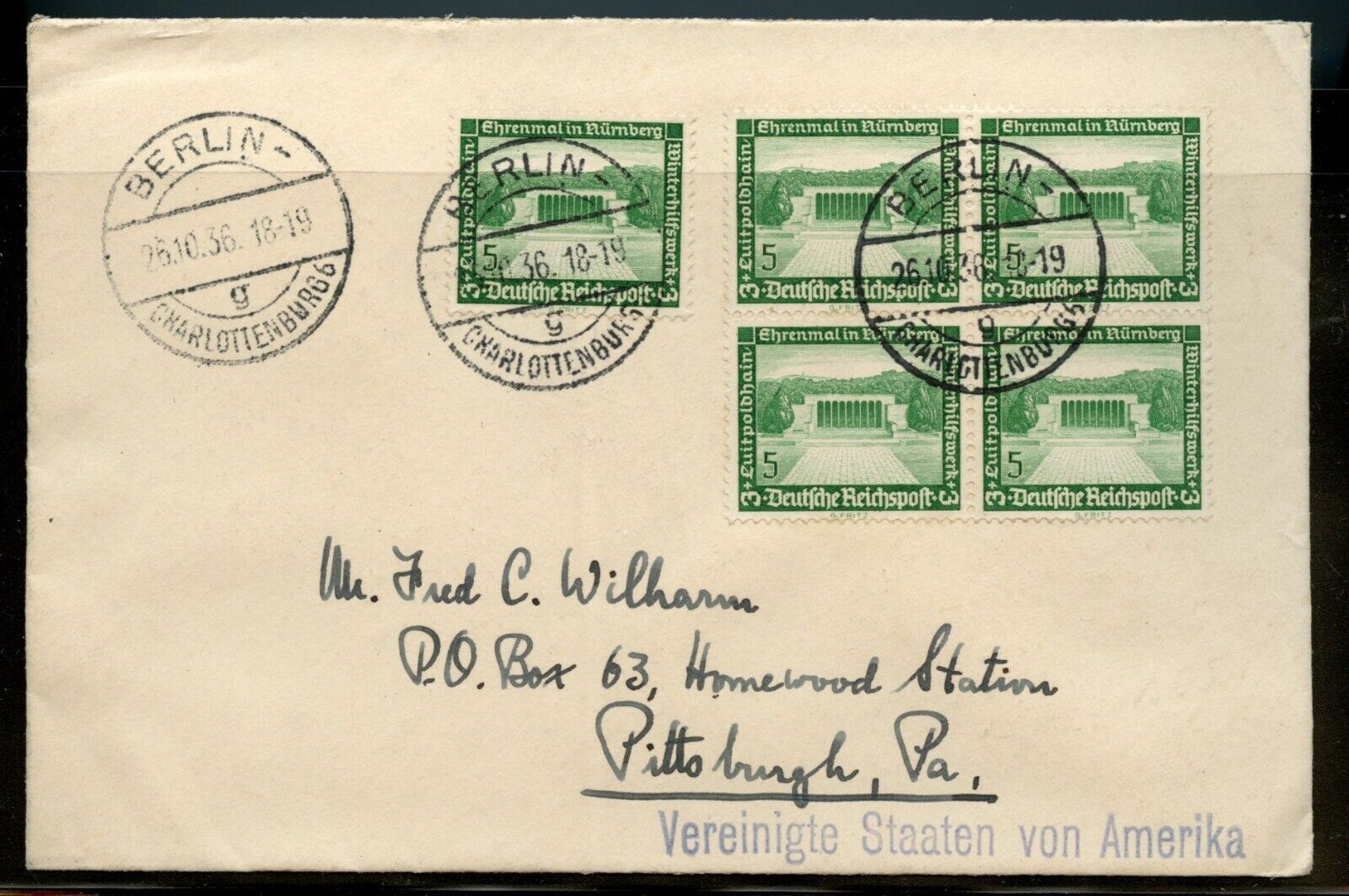 Germany Deutsches Reich Scott #B93/101 Block SET on Nine First DAY ...