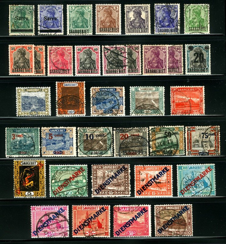 Saar Germania #4 / #011 1920-1923 Asstd Germania Overprints, Scenes ...