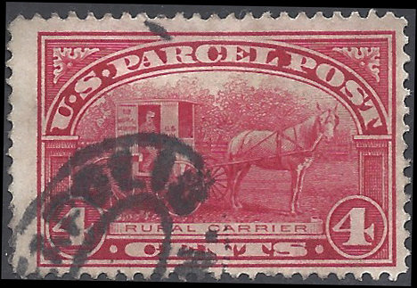 Scott Q4 4c Parcel Post-Rural Carrier 1913 Used | United States, Parcel ...