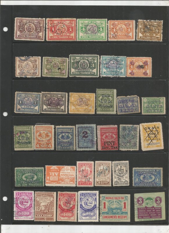 US STATE REVENUE STAMP COLLECTION / HipStamp