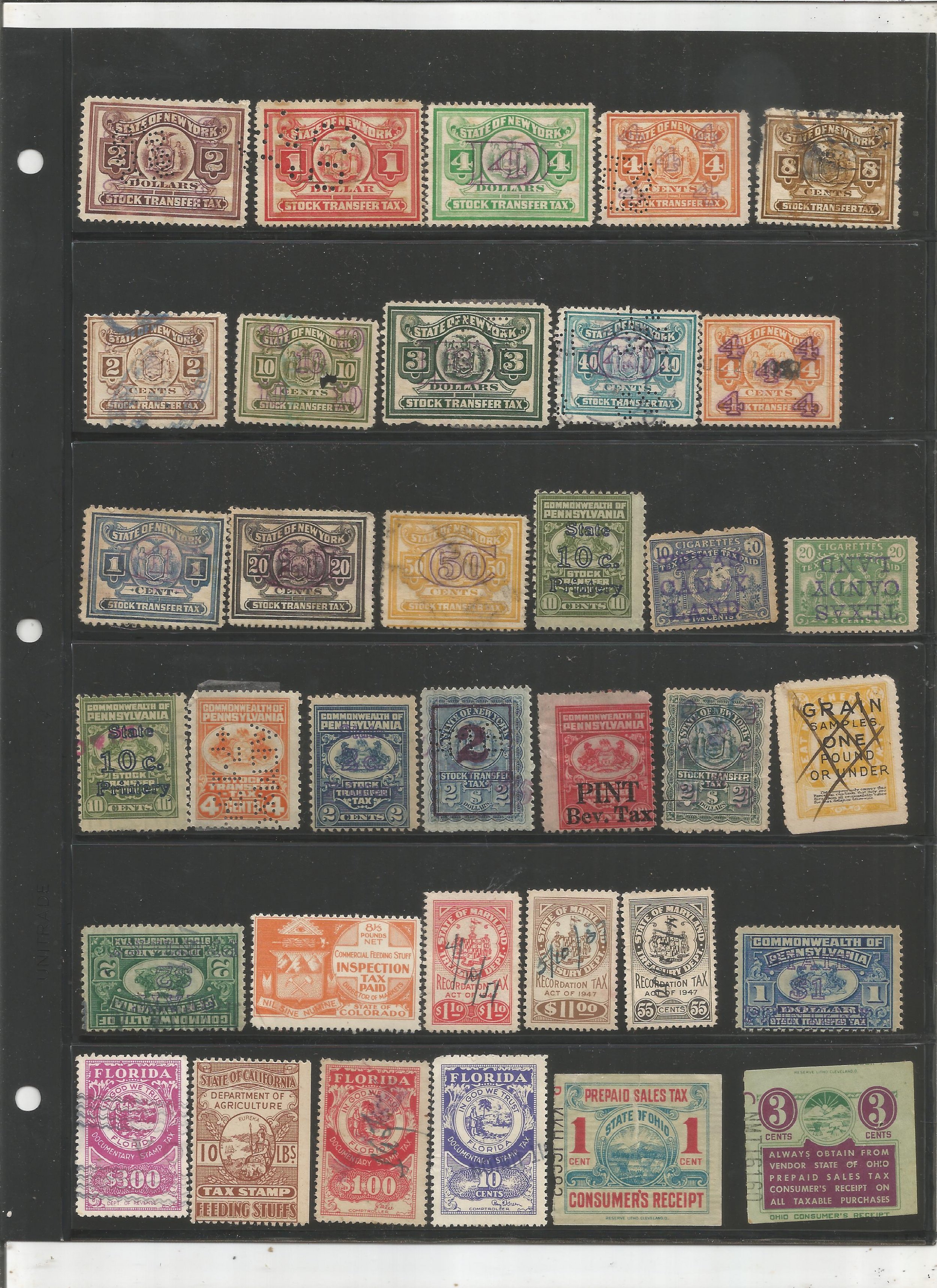 US STATE REVENUE STAMP COLLECTION / HipStamp