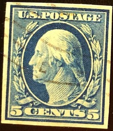 US 1908 5c George Washington Blue No Perf | United States, Stamp / HipStamp