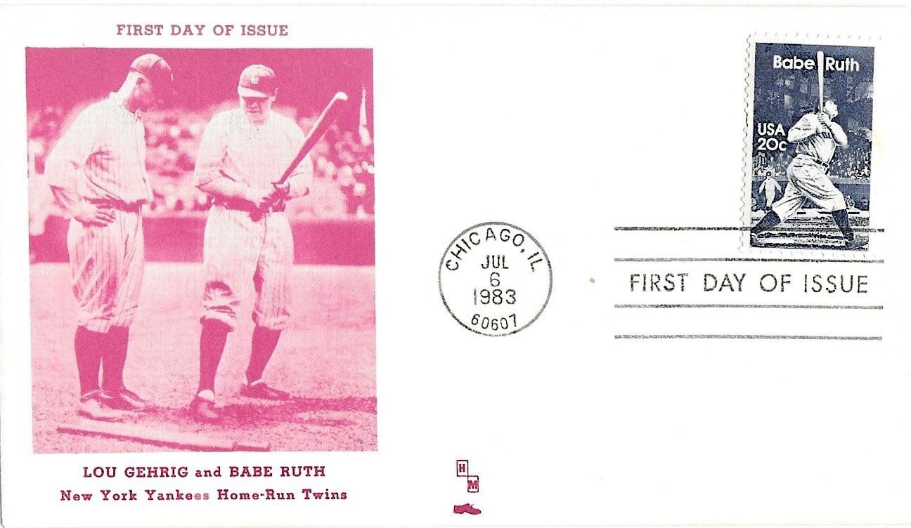 1983 FDC, #2046, 20c Babe Ruth, HM D-616 | United States, General Issue ...