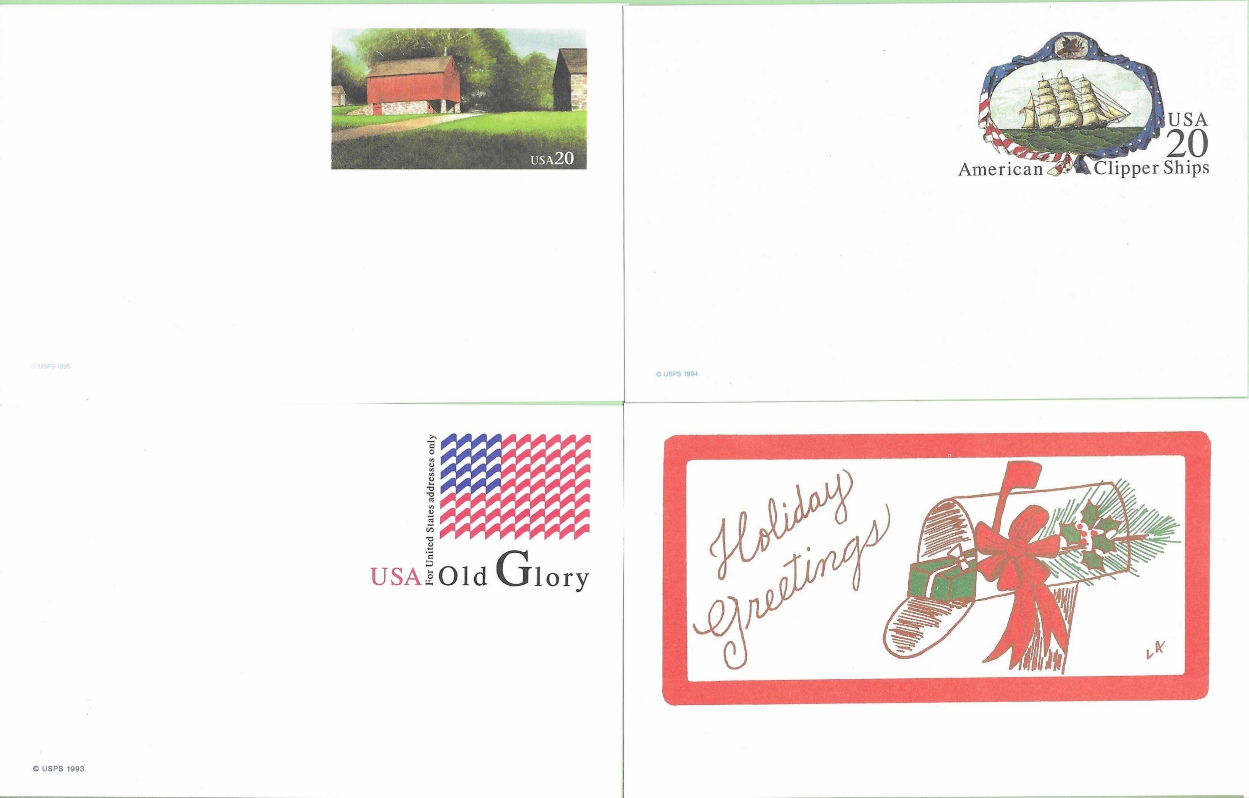 Scott# UX199///364, .20 regular issue 1994-2001. 28 US Postal Cards ...