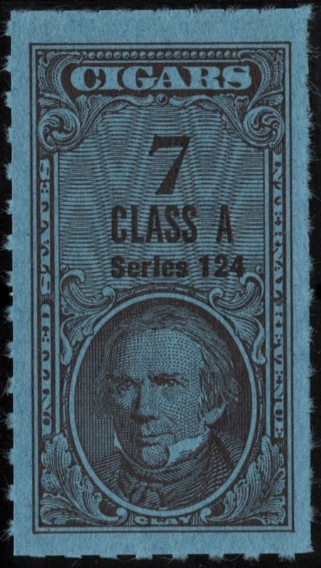 TC2505a Series 124: Class A Cigar Revenue Stamp: 7 Cigars (1954) NGAI ...