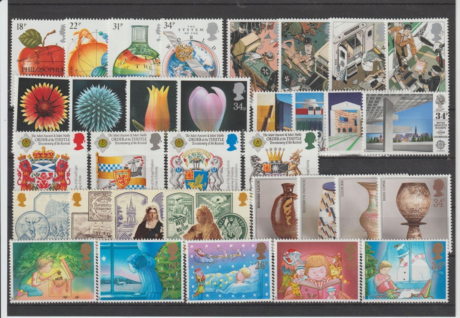 Great Britain 1987 Commemorative Stamp Year Set QE2 VF MNH | Great ...