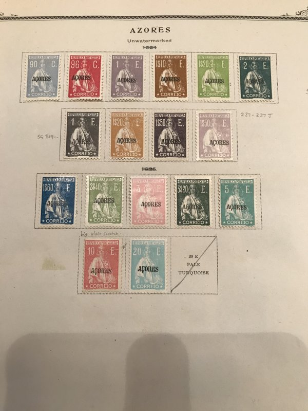 Amazing Azores Collection - 1868/1939 Mint / Used -- #15 with CERT. C ...