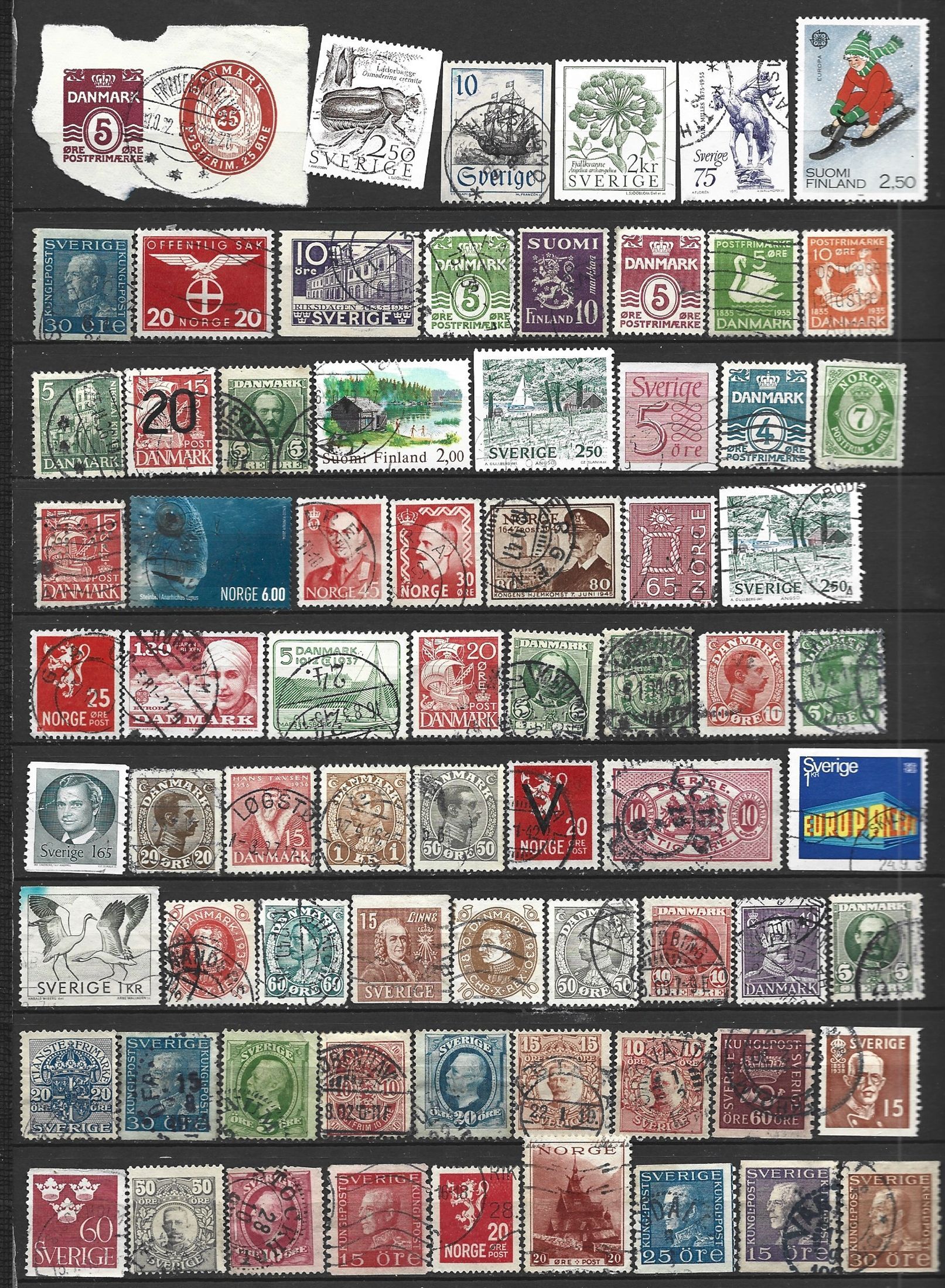 Collection LOT 10857 Scandinavia 73 Stamps | Europe - Denmark, General ...
