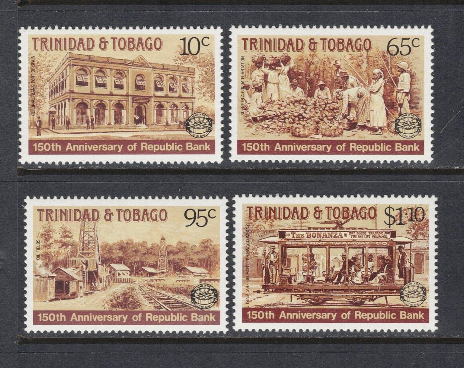 TRINIDAD & TOBAGO Sc# 463 - 466 MNH FVF Set of 4 Bank | Caribbean ...