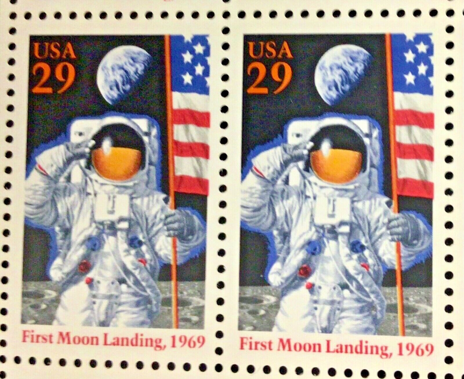 2841 First Moon Landing, 25th Anniversary MNH 29c Sheet of 12 FV $3.48 ...